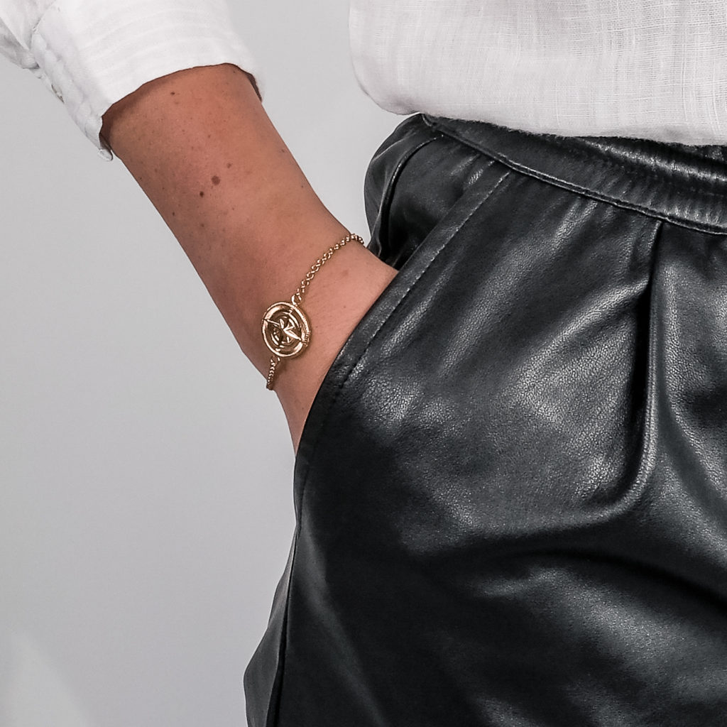 Armband Violet Kompass 925 Sterling Silber Goldplattiert | MAINPUNKT ...